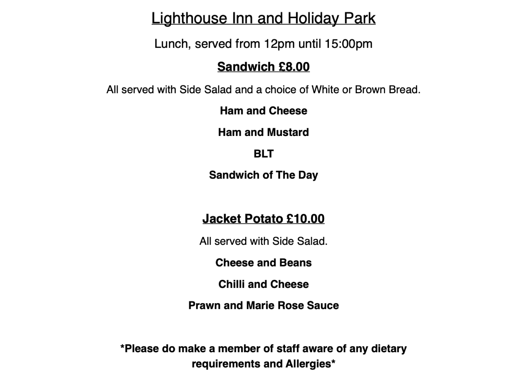 The Lighthouse Inn – Coast Road, Walcott, NR12 0PE Tel: 01692 650371