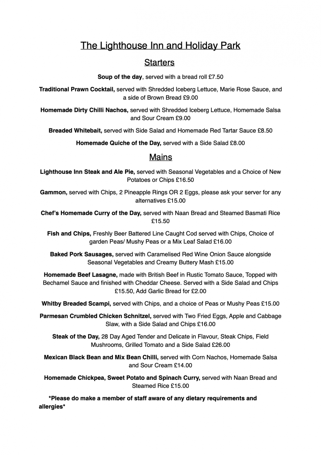 The Lighthouse Inn – Coast Road, Walcott, NR12 0PE Tel: 01692 650371